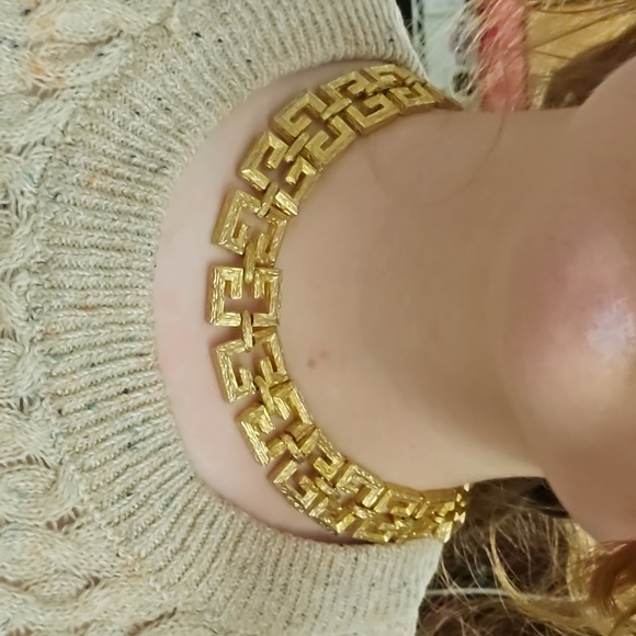 Vendome | Jewelry | Vintage Vendme Greek Key Choker Length Necklace ...